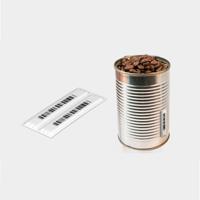 China Supermarket Metal Can Anti Theft Labels Stickers 58KHZ Barcode For Retail Security for sale