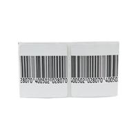 China 58KHz Frequency Soft EAS Labels For Clothing With Barcode Printing for sale