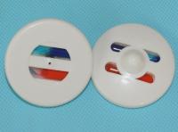 China Stable Ink EAS Hard Tag 8.2MHz , White Round and High Sensitive for sale