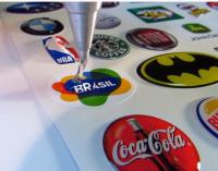 China Daheng PGB-700 Custom Make Epoxy Resin Clear Sticker 3D Dome Flag Doming Machine for sale