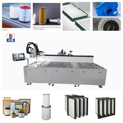 China Vertical Installation Automotive Air Filter Dispensing Bonding Machine Shipping Quote for sale