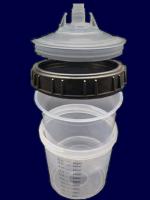China PP Spray gun disposable plastic paint mixing cup for sale