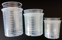 China PP Spray gun plastic paint mixing cup 125mic/190mic for sale