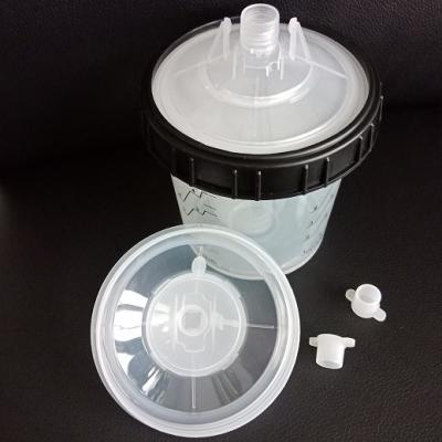 China PP Spray gun disposable plastic paint mixing cup for sale