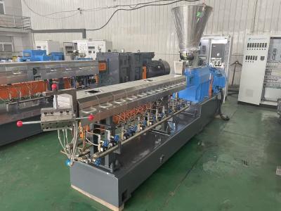 China 75kW Conical PVC Twin Screw Extruder Pelletizing Line Volumetric feeder for sale