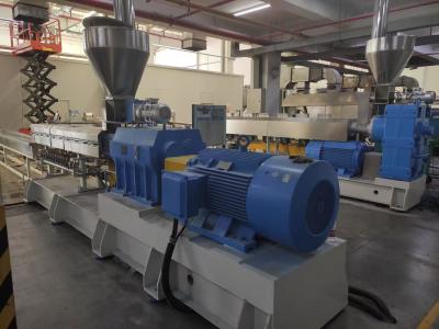 China Copolymer Triple Screw Extruder PVC Extrusion Machine 110kW 100kg/h–300kg/h for sale