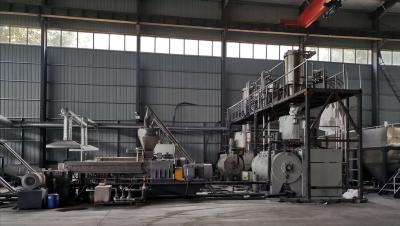 China Biodegradable PLA PBAT PE Extrusion Machine Poly Extruder Double Stage for sale