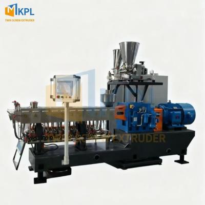China OEM Compounding Tri Screw Food Extrusion Equipment Masterbatch Extruder 45kW for sale