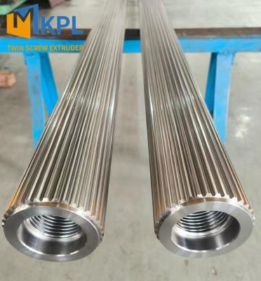 China Bimetallic Screw Barrel Shaft For Co Rotating Twin Screw Extruder Machine Parts for sale