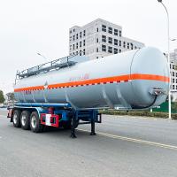 China 24000L PE Lining 3 Axles Hydrochloric Acid Tank Semi Trailer Chemical Transport Safety Solution for sale