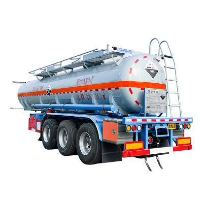 China Tri Axle Concentrated Sulfuric Acid Tanker Semi Trailer For Chemical Transport for sale