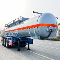 China Tri Axle Concentrated Sulfuric Acid Chemical Transport Tank Semi Trailer with Enhanced Safety for sale
