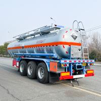 China Tri Axle Concentrated Sulfuric Acid Chemical Transport Tank Semi Trailer with Enhanced Safety for sale