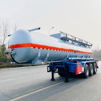 China Tri Axle Concentrated Sulfuric Acid Chemical Transport Tank Semi Trailer with Enhanced Safety for sale