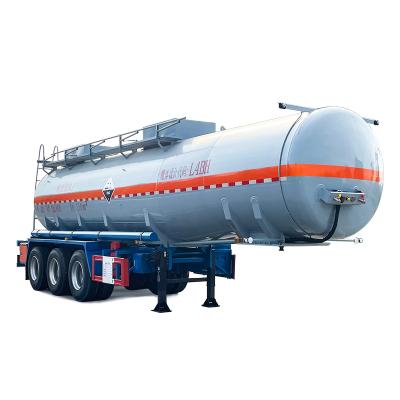 China Carbon Steel Polyethylene Lined HCL Tanker 3 Axle Semi Trailer For Chemical Liquid Storage and Transportation for sale