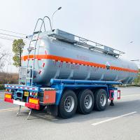 China Carbon Steel Polyethylene Lined 3 Axle HCL Tank Semi Trailer Chemical Liquid Transport Truck for sale