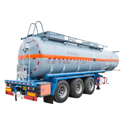 China 3 axles Large Tank Semi Trailer For Dangerous Chemical Liquid Transport 32T Max Payload for sale
