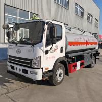 China 150-250hp FAW 8000L 4X2 Fuel Oil Tanker Truck Storage Tank Oil Transport Vehicle for sale