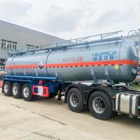 China Heavy Duty 3 Axles 32T Dangerous Chemical Liquid Transport Tank Semi Trailer Maximum Load for sale