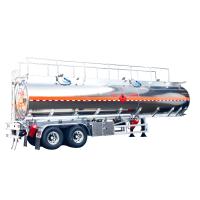 China 38000 Liter Large Capacity Stainless Steel Fuel Delivery Tank Semi Trailer Long Distance Transport for sale