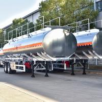 China 38000 Liter Large Capacity Stainless Steel Fuel Delivery Tank Semi Trailer Long Distance Transport for sale
