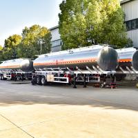 China 33000L 38000L Dual Axle Diesel Gasoline Oil Transport Tank Semi Trailer with Carbon Steel Body for sale