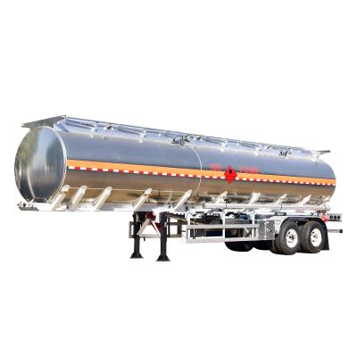 China Versatile 2 Axle 3 Axle 33000L 38000L Gasoline Oil Fuel Tank Semi Trailer Truck for Long Haul for sale