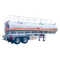China Stainless Steel 2 Axles Liquid Storage Semi Trailer Large Fuel Tank Trailer 29800Kg Loading Capacity for sale