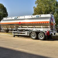 China Dual Axle Stainless Steel 33000L 38000L Diesel Gasoline Fuel Tank Semi Trailer Transport Vehicle for sale