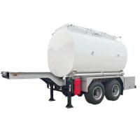 China Carbon Steel 245 2 Axles 5000L Chemical Liquid Tank Semi Trailer Fuel Transport Trailer for sale