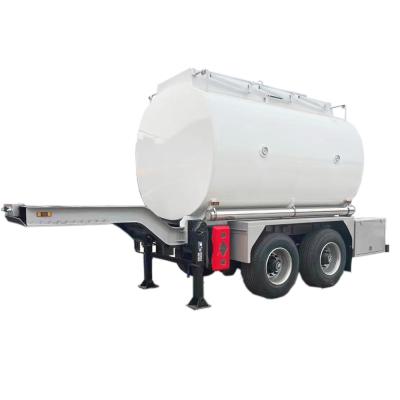 China Carbon Steel 245 2 Axles 5000L Chemical Liquid Tank Semi Trailer Fuel Transport Trailer for sale