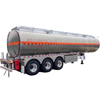 China 42000 Litres Stainless Steel Diesel Jet Fuel Tank Semi Trailer Truck 20-100T Load Capacity for sale