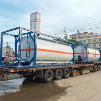 China 20ft ISO Tanker Container For Liquid Chemical Caustic Soda Length 20' Solution for sale