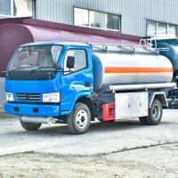 China 4-6L Engine Small Mobile 5000 Liters 4X2 Fuel Oil Tanker Truck Carbon Steel Transport for sale