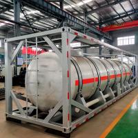 China 30FT Aluminum Alloy Tank Container For Diesel Fuel Sodium Hypochlorite Caustic Soda for sale