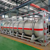 China 30FT Aluminum Alloy Tank Container For Diesel Fuel Sodium Hypochlorite Caustic Soda for sale