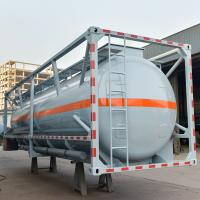 China 20ft 30ft Liquid ISO Tank Container 25000 - 28000 Litre Capacity Fuel Oil Tank Container for sale