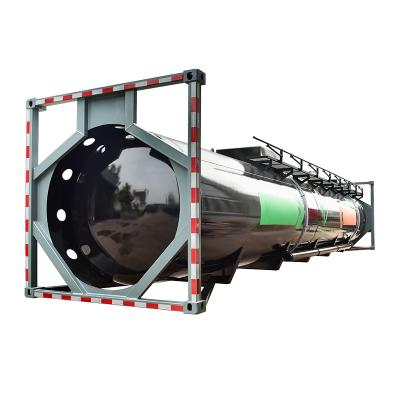 China HCL Acid Chemical Liquid ISO Tank Container 40ft External Dimensions 1219x2438x2591mm for sale