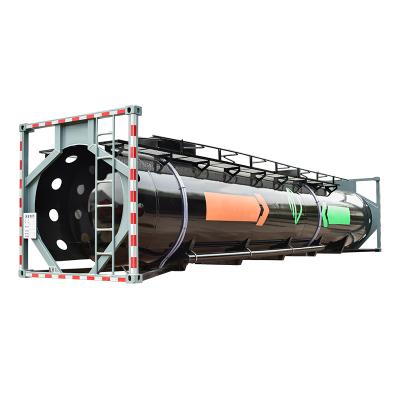 China High Capacity ISO Tank Container Standard 30000 Liters 40ft Oil Fuel Truck Tank for sale