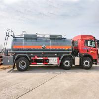 China Jiefang 6x2 Manual Transmission Corrosive Fuel Oil Tanker Truck Carbon Steel Transport for sale