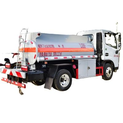 China Dongfeng Stainless Steel 6000L 4X2 Gasoline Mobile Fuel Oil Tanker Truck Refueling Transport for sale