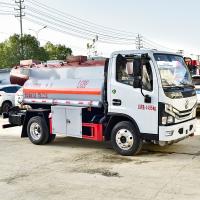China 4x2 Dongfeng Small 150hp 5-10T 4-6L Fuel Oil Tanker Truck Transport Vehicle GVW for sale