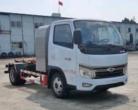 China Pure Electric Unloaded Skip Loader Hook Lift Garbage Truck for Eco-Friendly Waste Management for sale