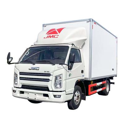 China JMC Pure Electric 4X2 Refrigerated Truck -20 Temperature Range and 4L Engine Capacity for Pork White Strip Meat Hook Truck for sale