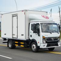 China DFAC 5 Ton Frozen Food Transport Truck with Manual Transmission and Refrigerated Box Dimensions 4100*2100*2100 for sale