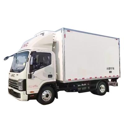 China JAC Pure Electric 4x2 Refrigerated Truck Horsepower 150hp Capacity Load 1-10T Ideal for Transporting Pork White Strip Meat for sale