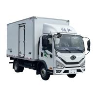 China 4x2 10T Medium Refrigerator Truck Faw to Russia Transport Vegetable Freezer Small Refrigerator Van Truck Engine Capacity 4L for sale