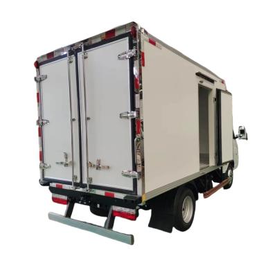 China LHD Smaller Diesel Mini Refrigerated Van Trucks Meat Hook Ice Cream Freezer Cargo Truck for sale