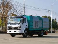 China Pure Electric Outdoor Sanitation Cleaning Truck 8CBM Vacuum Road Sweeper Truck for sale
