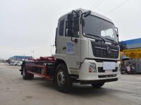 China Dongfeng 5 Ton Hydraulic Lifter Hook Lift Waste Roll on Roll off Dumpster Truck With Bin Garbage Truck for sale